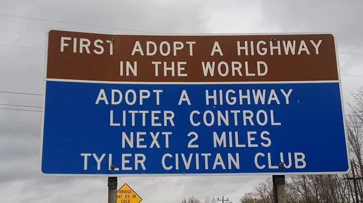 1985: The First Adopt-A-Highway Sign in the US Goes Up in Texas ...