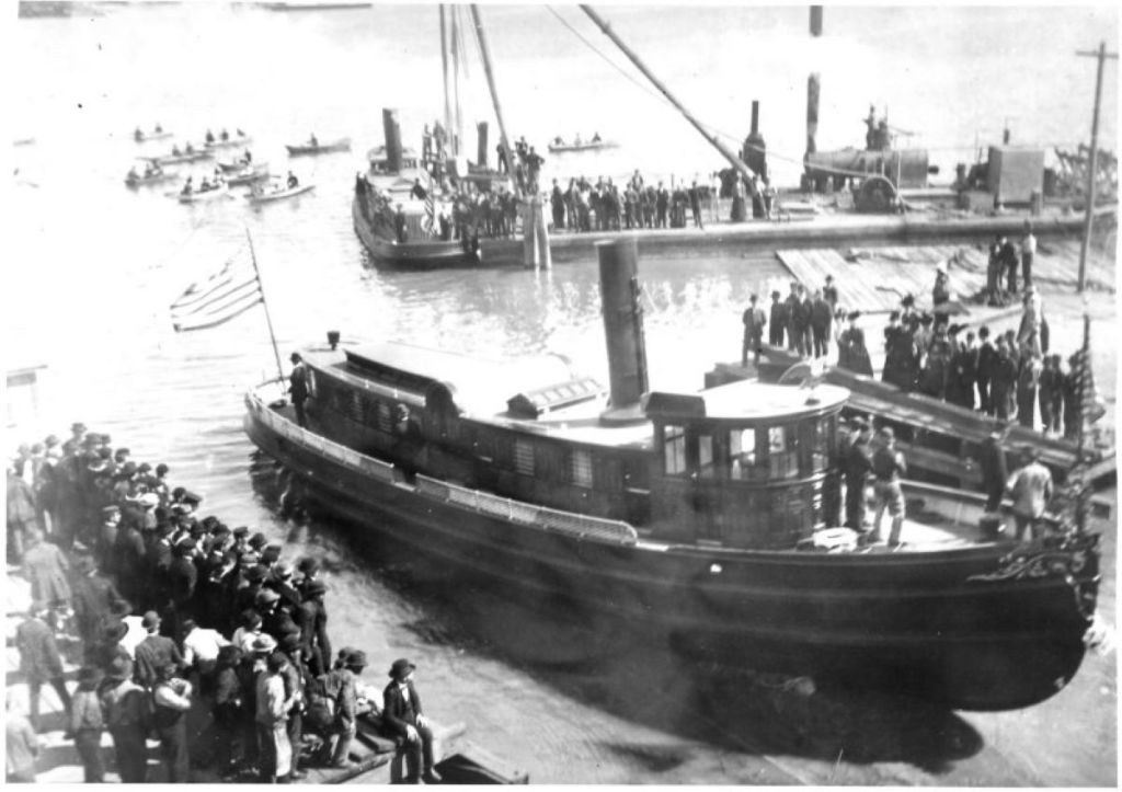 1900: The Launch of a U.S. Navy Vessel in California – Transportation ...