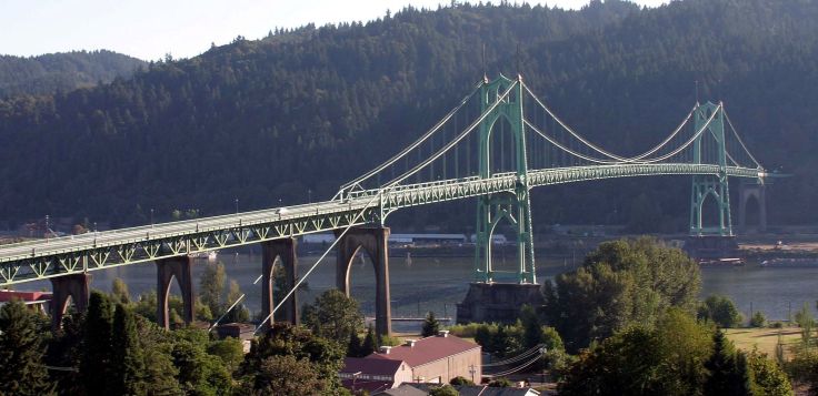 1931: The St. Johns Bridge in Oregon is Opened Just in Time for the ...