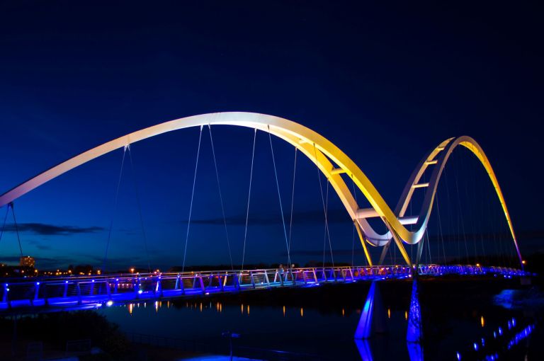 2009: The Infinity Bridge in England is Opened for Public Use ...